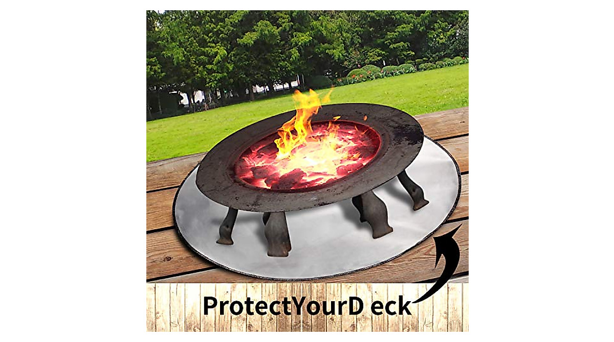 Fire Pit Mat 24" | Fireproof Deck Protector | Outdoor BBQ Accessory