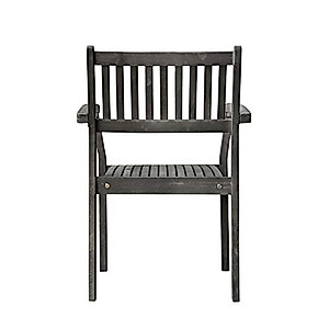 Renaissance Outdoor Patio Hand-Scraped Wood Stacking Armchair (Set of 2)