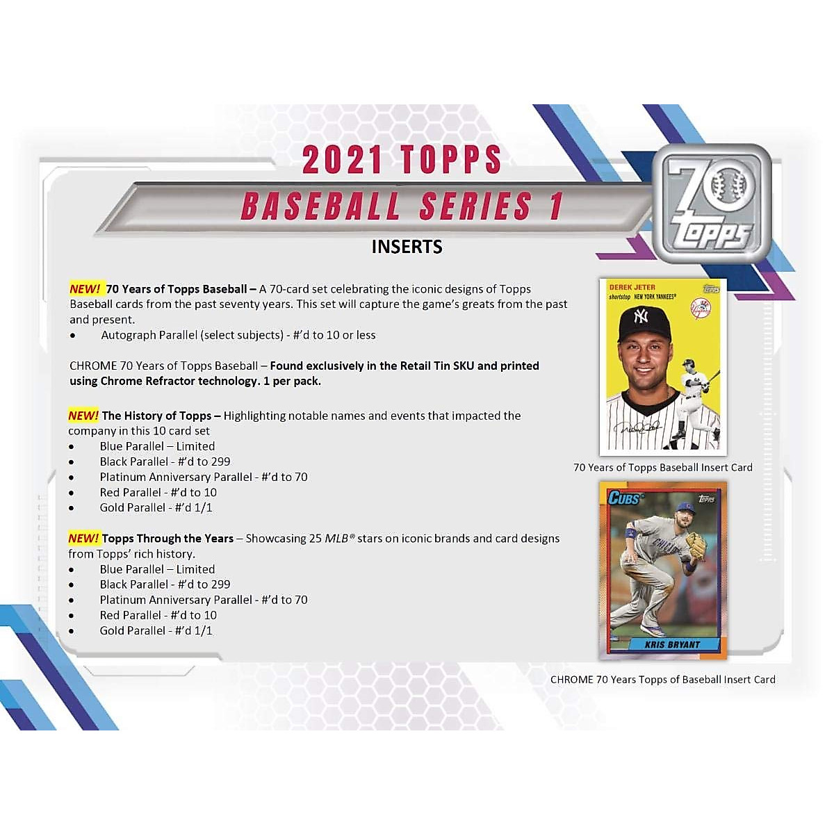 Topps 2021 Series 1 Baseball Hanger Pack