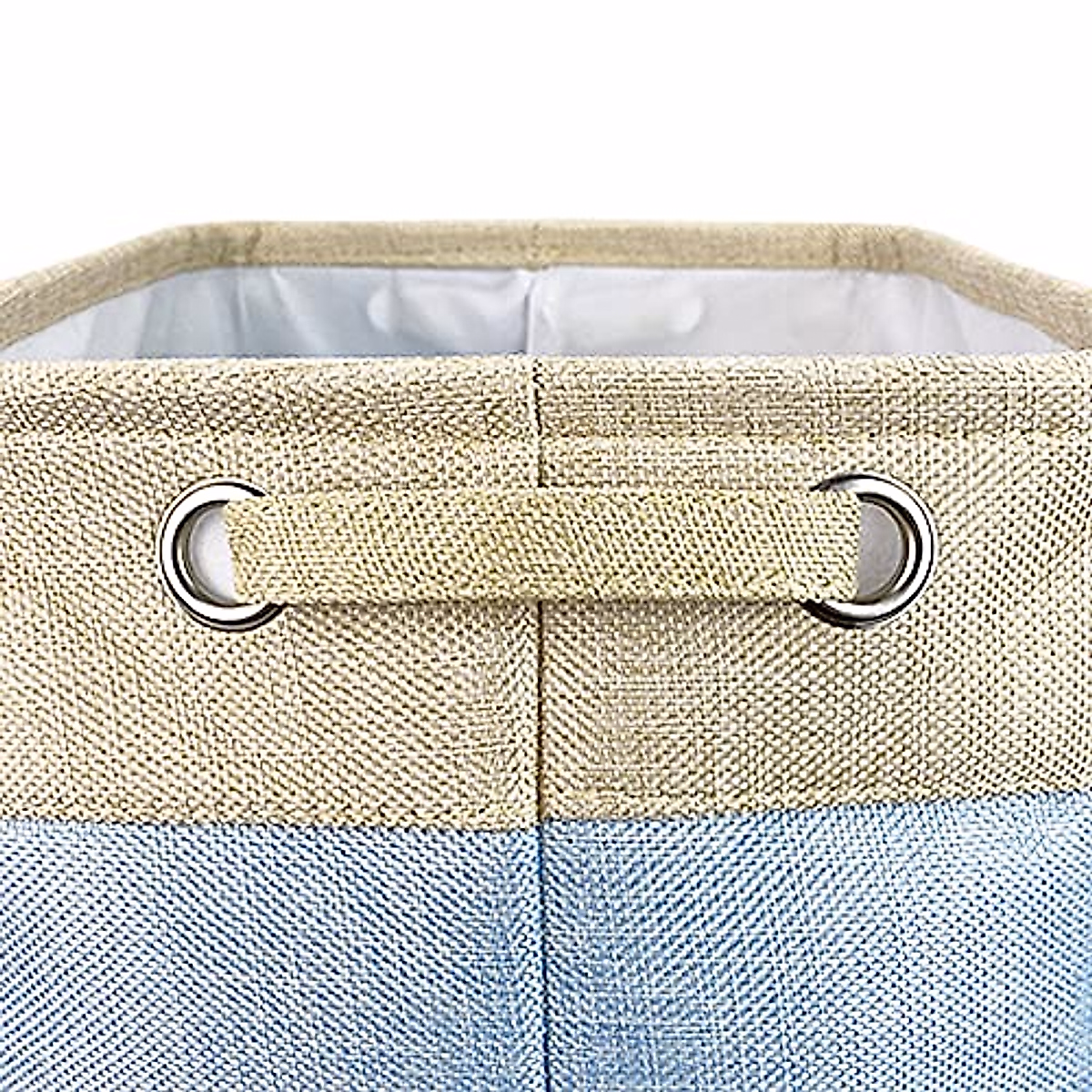 MALIHONG Personalized Foldable Storage Basket with Lovely Dog Shih Tzu Collapsible Sturdy Fabric Pet Toys Storage Bin Cube with Handles for Organizing Shelf Home Closet, Blue amd White