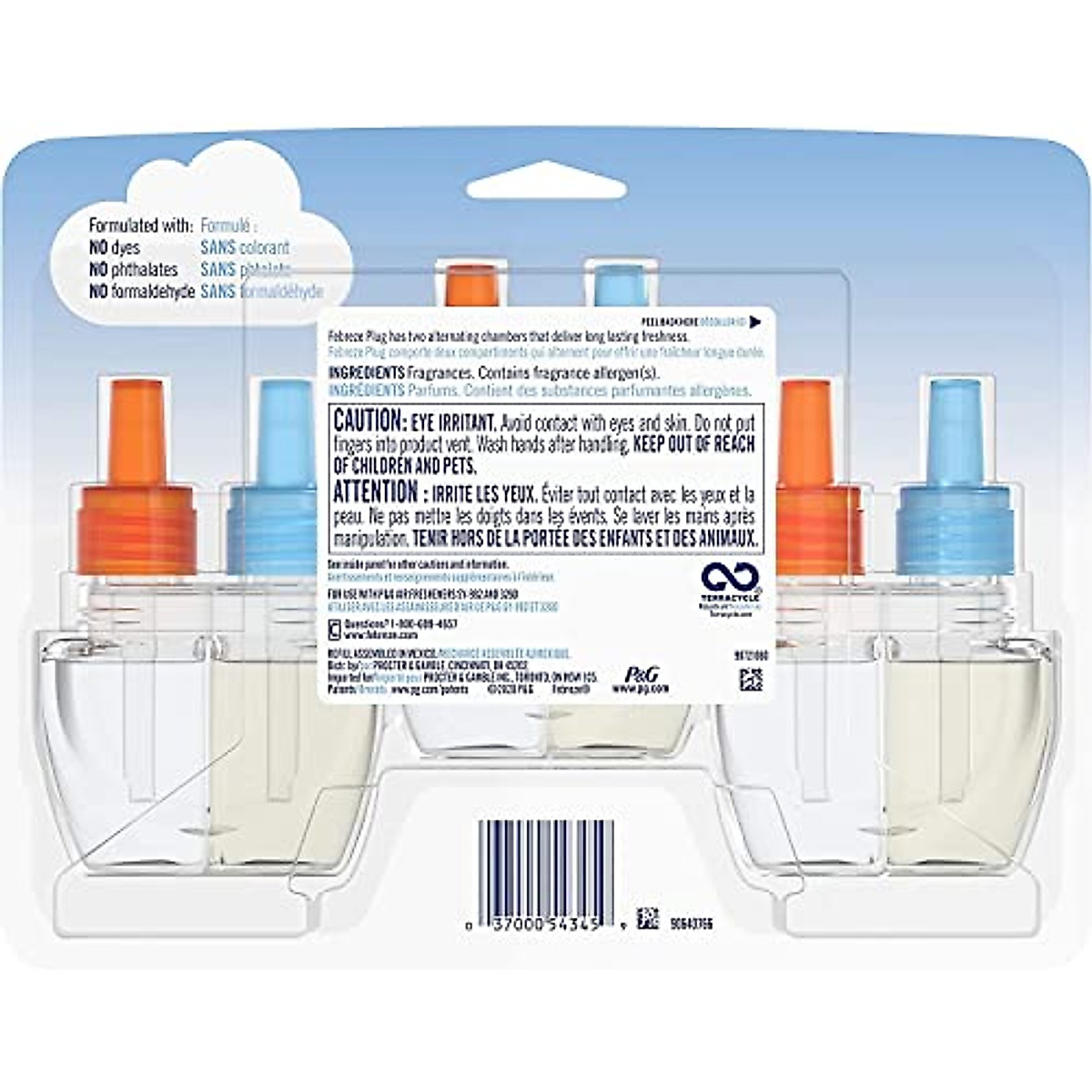 Febreze Odor-Fighting Fade Defy PLUG Air Freshener Refill, Hawaiian Aloha, (3) .87 fl. oz. Oil Refills