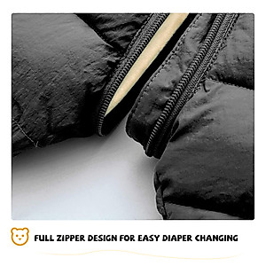 XMWEALTHY Baby Clothes Newborn Boy Girl Snowsuit Winter Coats Infant Jumpsuit Bodysuits Registry for Baby Essentials Stuff Shower Gift Black 12-18 Months