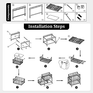 YTDTKJ 2 Tier Under Sink Organzier, Pull Out Cabinets Organizer Shelf Baskets, Stackable Sliding Cabinet Organizer for Kitchen, Pantry, Under The Sink, Cabinet, Bathroom, Black