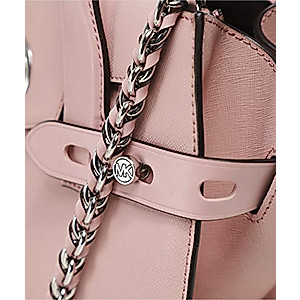 Michael Kors Women's Carmen Small Saffiano Leather Belted Satchel Pink One Size