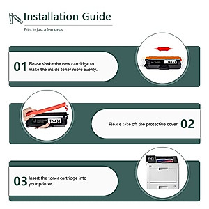 TN-431 Compatible TN431 Toner Cartridge ALUMUINK Replacement for Brother TN431BK TN431C TN431Y TN-431M for Brother TN431 HL-L8260CDW L8360CDW DCP-L8410CDW Printer (5-Pack, 2BK+1C+1Y+1M )
