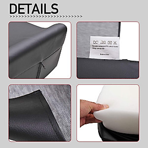 PENNYNANA Barber Shop Child Booster Seat Cushion U-Shaped PVC Leather Seat Cushion Beauty Salon Spa Massage Equipment for Styling Chair, Black