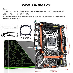 MACHINIST X79 Micro ATX Motherboard, LGA 2011 (Intel 3th Gen) Server Gaming Motherboard (PCIe 3.0, NVME/SATA M.2, Dual Channel DDR3, SATA 6Gb/s) for Intel Xeon E5 V1/V2, Core i7 Processor