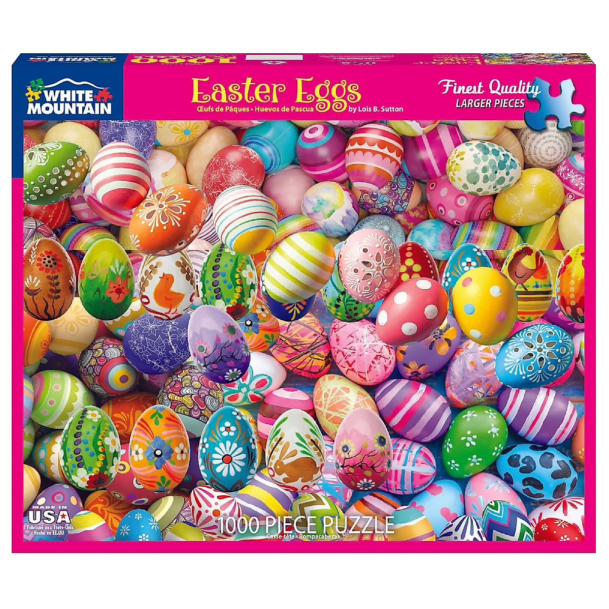 White Mountain Puzzles Easter Eggs, 1000 Piece Jigsaw Puzzle