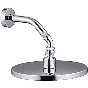 MOSELNY Shower Elbow Adapter for Shower Head,45°Angle Shower Head Extender Connector G1/2 Male to Female Shower Arm Extension for Wall-mounted Shower or Handheld Shower header Connector,Polish Chrome