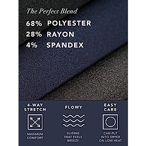 Rekucci Womens Smart Desk to Dinner Stretch Bootcut Pants w/Tummy Control (Black, 8)