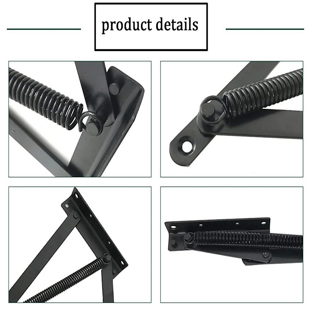 1 Pair of Bed Box Hinges, lid Hinge Sofa Bed Storage Lift Hinge Spring Mechanism for Storage Benches and beds with Bed Boxes, Sofa Bed Furniture
