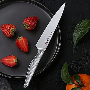TURWHO Chef Utility Knife 6 inch Ultra Sharp Food Knife with Ergonomic Hollow Handle German Stainless Steel Small Kitchen Knife for Cooking Chopping