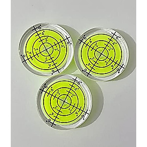 ZOGUHEKE 4Pcs Bubble Spirit Levels Bullseye Level Bubble for Leveling RV Fridge Camper Travel Trailer Motorhome Machine Tripod Turntable Layout Tools (32x7mm)