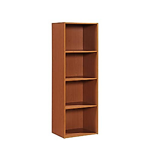 Hodedah 4-Shelf Bookcase in Cherry