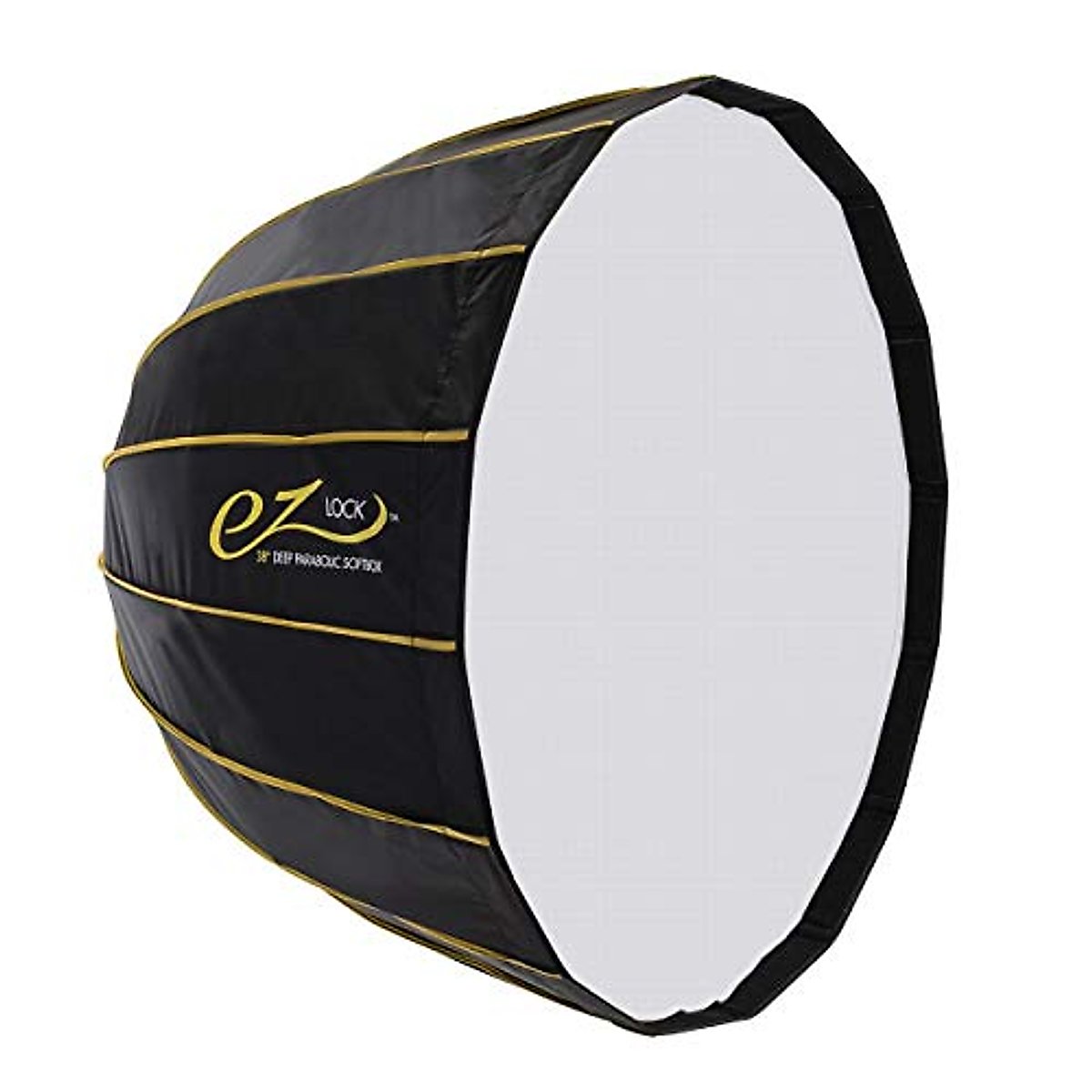 Glow EZ Lock 38" Deep Parabolic Quick Softbox, 16-Sided Parabolic Softbox Opens Up and Closes Down 'Umbrella' Style, this Bowens Mount Softbox with Quick Speedring Swap is an Ideal Speedlight Soft box