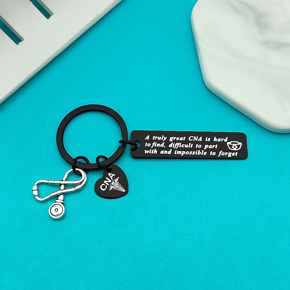 for CNA Gifts Keychain Certified Nursing Assistant Gifts A Truly Great CNA is Hard to Find Keychain Christmas Birthday Retirement Leaving Gifts Nurse Week Gifts CNA Appreciation Gifts