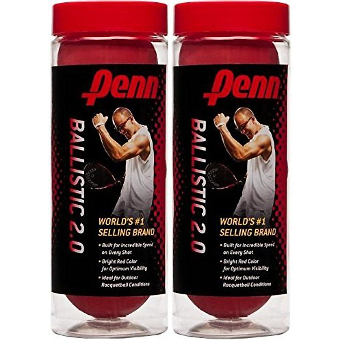 Penn Racquetballs (2 cans) 3 Pack Ballistic