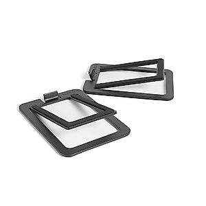 Kanto S2 Tilted Desktop Speaker Stands for Small Speakers & Compact 2”-3” Studio Monitors | Supports 6 lbs | Damping Foam Padding | Pair | Black