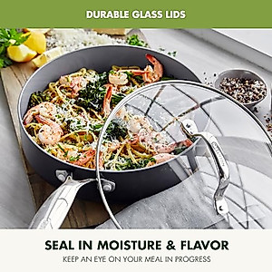 GreenPan Valencia Pro Hard Anodized Healthy Ceramic Nonstick 11 Piece Cookware Pots and Pans Set, PFAS-Free, Induction, Dishwasher Safe, Oven Safe, Gray