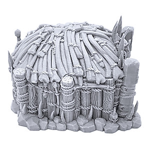 Shaman's Hut by Printable Scenery, 3D Printed Tabletop RPG Scenery and Wargame Terrain 28mm Miniatures