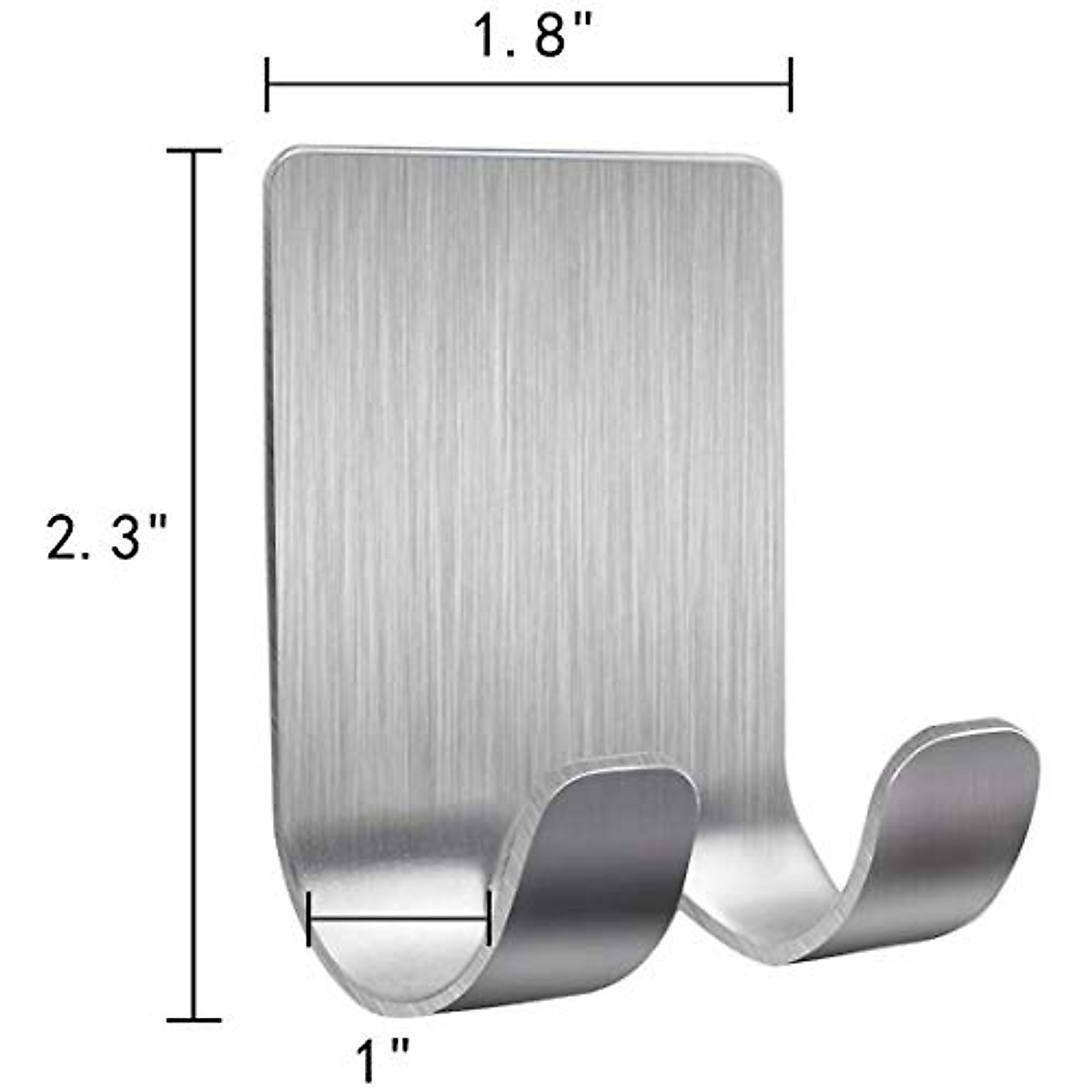 Razor Holder for Shower 8 Packs, Stainless Steel Waterproof Razor Hooks for Shower, No Drilling Heavy Duty Self Adhesive Shaver Hanger, Easy Assembly, for Kitchen Bathroom (Silver)