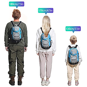 Bseash 20L Waterproof Outdoor Sport Hiking Backpack,Small Size Lightweight Travel Daypack for Kids Boys Girls Cycling Camping (Orange Pink)