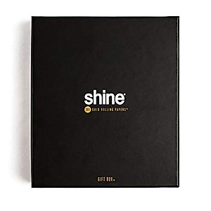 Shine 24K Gold Rolling Paper Gift Box & Bonus Greeting Card