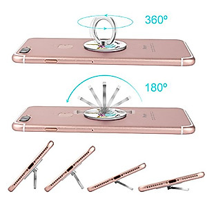 Cell Phone Ring Holder, 3-Pack 360 Degree Rotation Universal Pop Grip Stand Anti- Drop Finger Holder for Smartphone and Tablets - Cute Unicorn