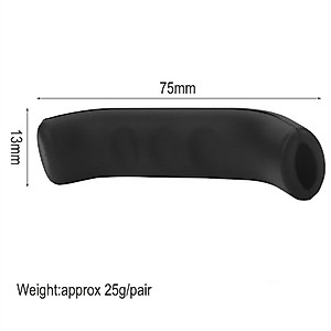 Socobeta 1 Pair Bike Brake Lever Covers Silicone Bike Accessory Road Bike Brake Lever Hoods Anti Slip Waterproof Bike Shifter Lever Cover(Black)