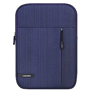 Lacdo Tablet Sleeve Case for 12.9 inch New iPad Pro (6th/5th/4th/3rd Gen) 2022-2018 with Magic Keyboard and Smart Keyboard Folio, 13 inch Surface Pro 9/8/X Protective Bag with Accessory Pocket, Blue
