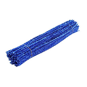 200pcs Glitter Cleaners Cleaners Chenille Stem Christmas Glitter Cleaners for DIY Art Craft Christmas Decoration (Blue)