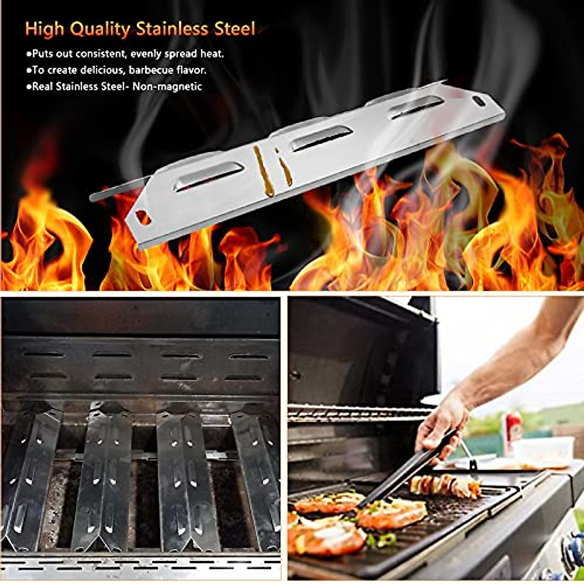 Uniflasy Grill Parts for Kenmore 146.34611410 146.23679310 146.46372610 146.34461410 146.16142210 146.10016510 146.23673310 146.16198211 146.46366610 146.1001751 146.4636561(Stainless Steel)