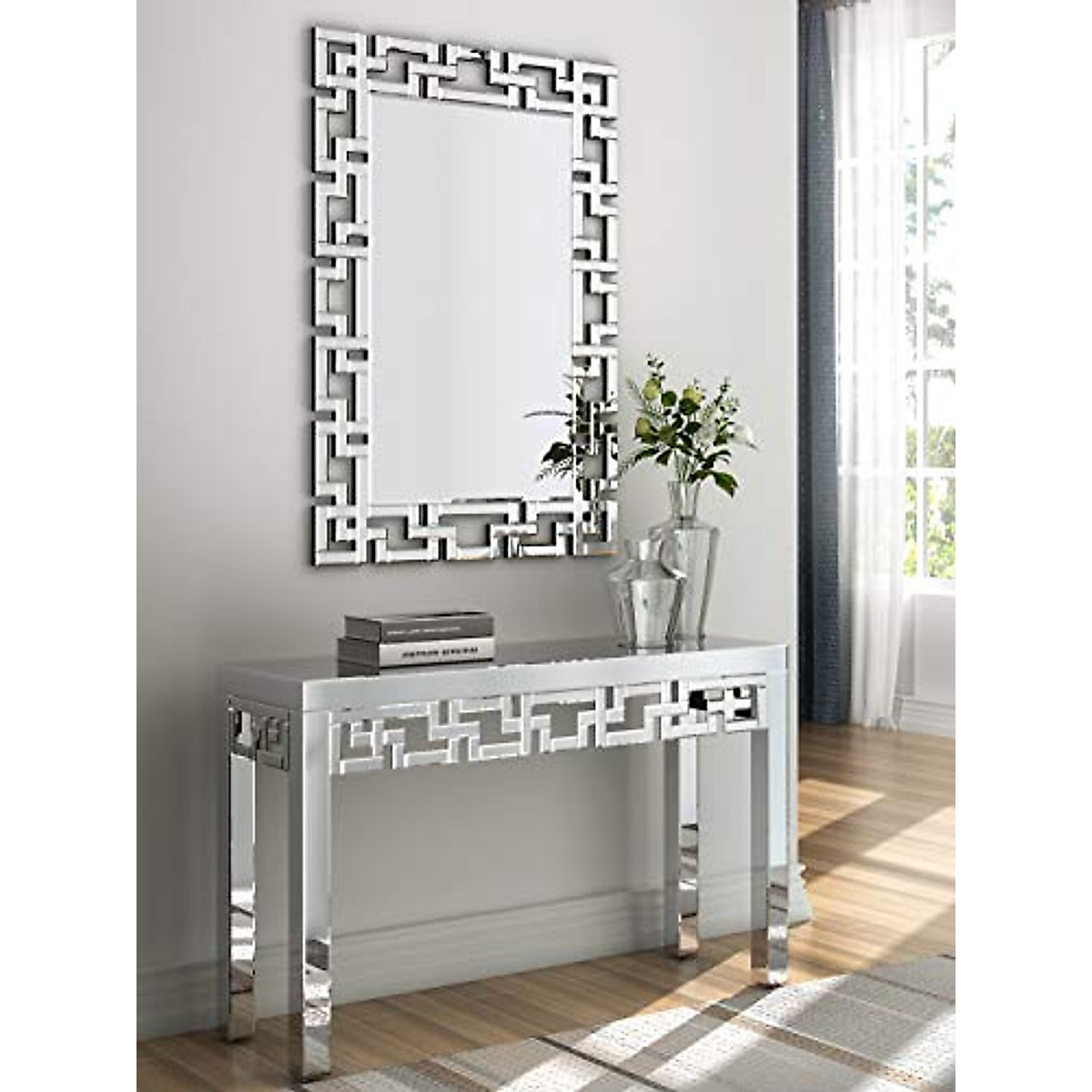 Art Decorative Wall Mirrors Large Grecian Venetian Mirror for Hotel Home Vanity Sliver Mirror (27.5" W x39.5 H)