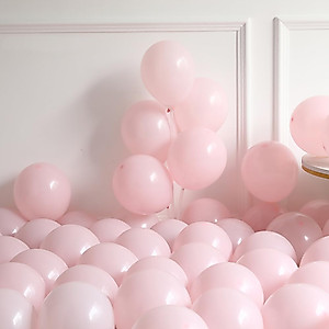 Pink Balloon Arch Kit 144PCS Pink and White Balloon Garland with Bowtie Long Balloon for Pastel Pink Bow Princess Bridal Shower Engagement Bachelorette Birthday Party Decorations