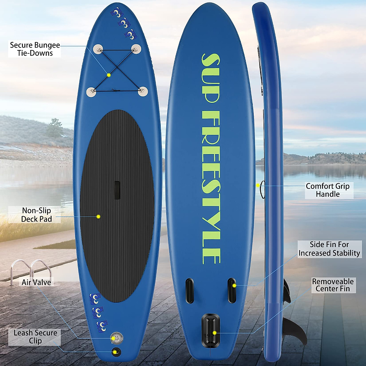 ANCHEER Stand Up Paddle Board (Navy Blue)