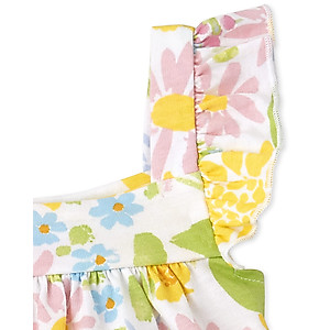 The Children's Place Baby Girls Sleeveless Playwear Sets 3-Pack, Pastel Floral, 12-18 Months