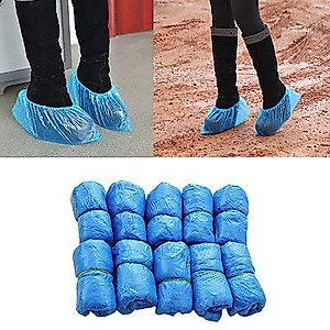 Disposable Shoe & Working Boot Covers Waterproof Durable Non-Slip Resistant Polypropylene for Offices Indoor Carpet Protection Universal Size by P&P Medical Surgical 100 (50 pairs)