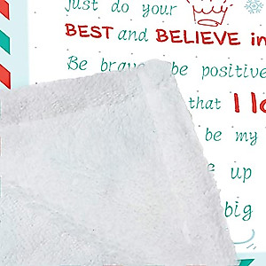 PAMAID Air Mail Blanket, Personalized Sherpa Fleece Blanket to My Daughter Letter Printed Quilts, Throw Blanket Positive Energy Caring Gift from Mom and Dad (Snowman)