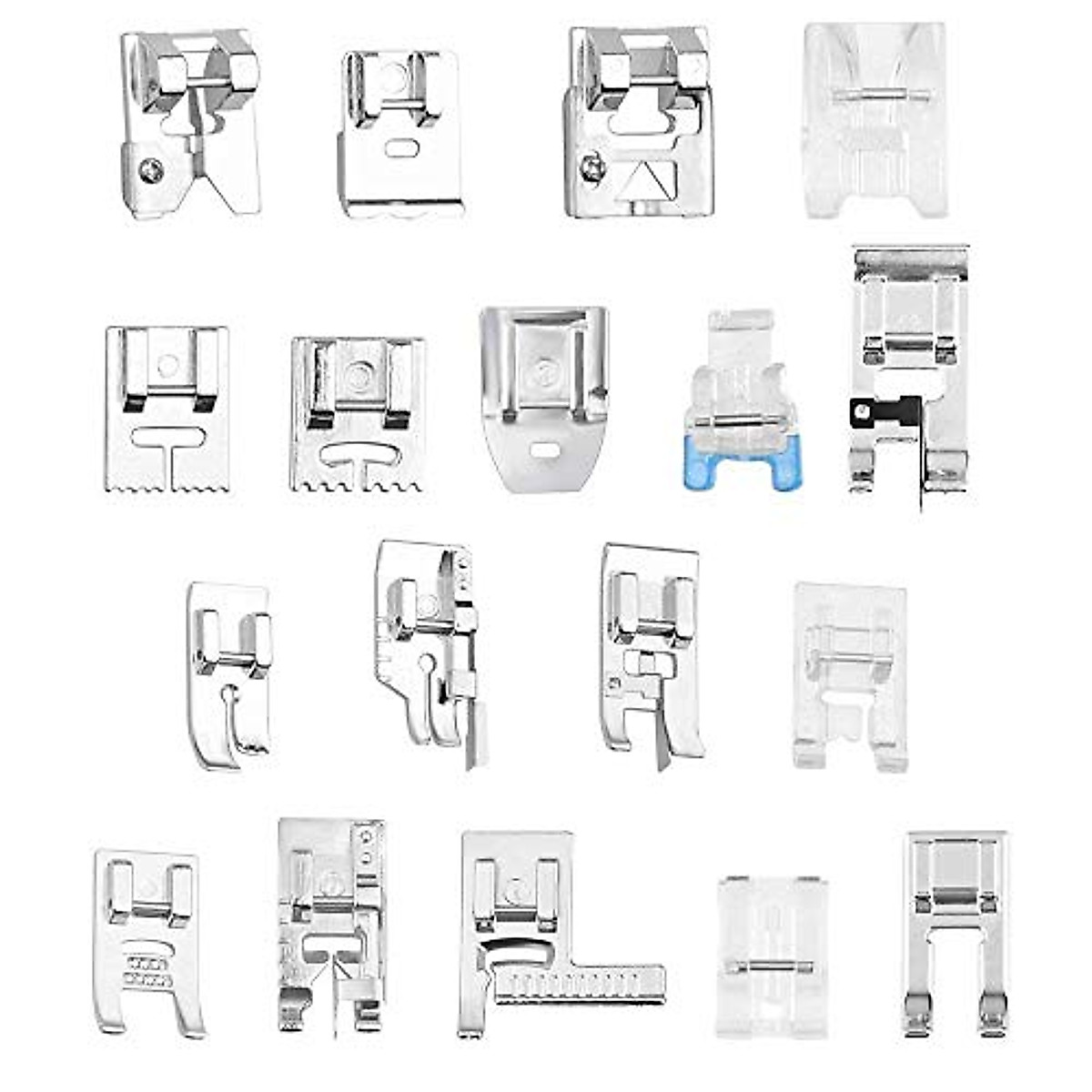 eoocvt 52pcs Domestic Sewing Machine Presser Feet Set for Brother, Babylock, Singer, Janome, Elna, Toyota, New Home, Simplicity, Necchi, Kenmore, and White Low Shank Sewing Machines