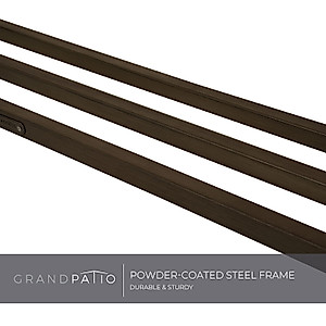 Grand patio Outdoor Wicker Bench with Storage 2-Seat Patio Bench for Garden Porch Living Room Bedroom