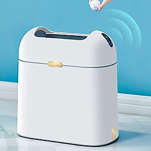 XBWEI Smart Trash Can for Bathroom Automatic Electric Induction Garbage Bin with Lid Large Capacity Sensor Waste Bins for Household