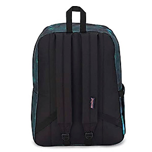 JanSport SuperBreak Plus Backpack with Padded 15-inch Laptop Sleeve and Integrated Bottle Pocket - Spacious and Durable Daypack for Work and Travel - Matrix Glitch