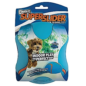 Chuckit! Indoor Super Slider Dog Self Fetch Squeaker Toy -Glides Harmlessly On Most Indoor Surfaces