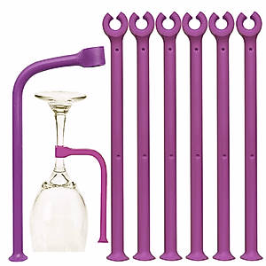 UoYu 21cm Dishwasher Wine glass rack New extensions Wash Dishwasher Attachment Kitchen Gadget Clip (Purple/8pcs)