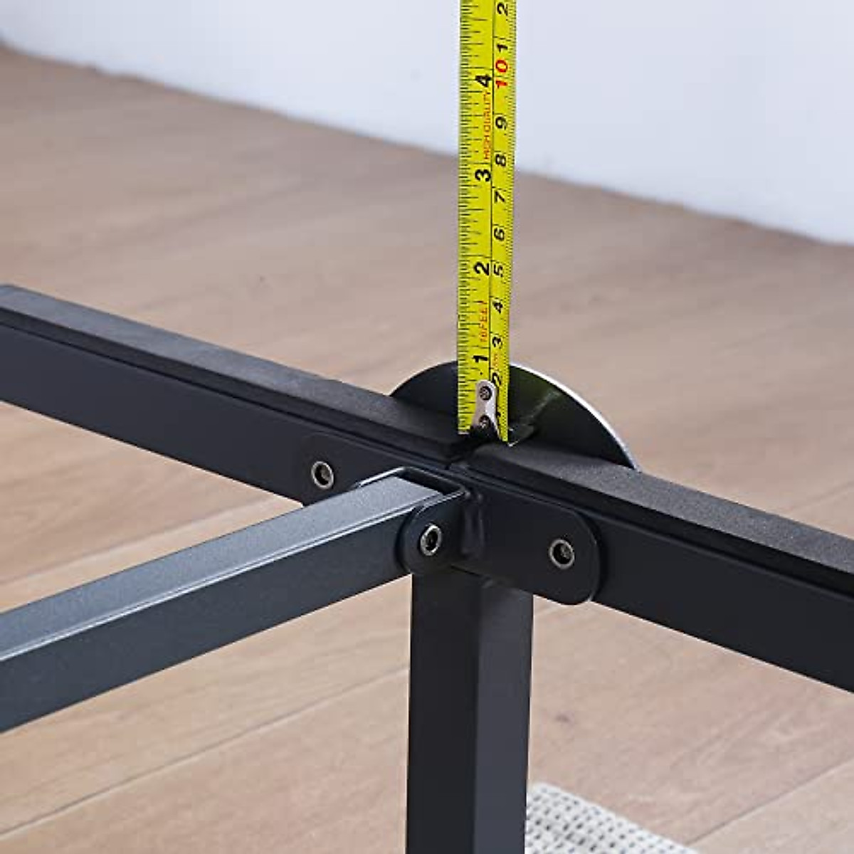 Olee Sleep 7 Inch Dura Metal Compact Steel Bed Frame, Adjustable for Full Queen King, Tool Free, Easy Assembly, Non Slip for Mattress & Box Spring