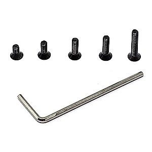 iexcell 250 Pcs M3 x 6/8/10/12/16 Alloy Steel 10.9 Grade Hex Socket Flat Head Cap Screws Bolts Assortment Kit, Black Oxide Finish