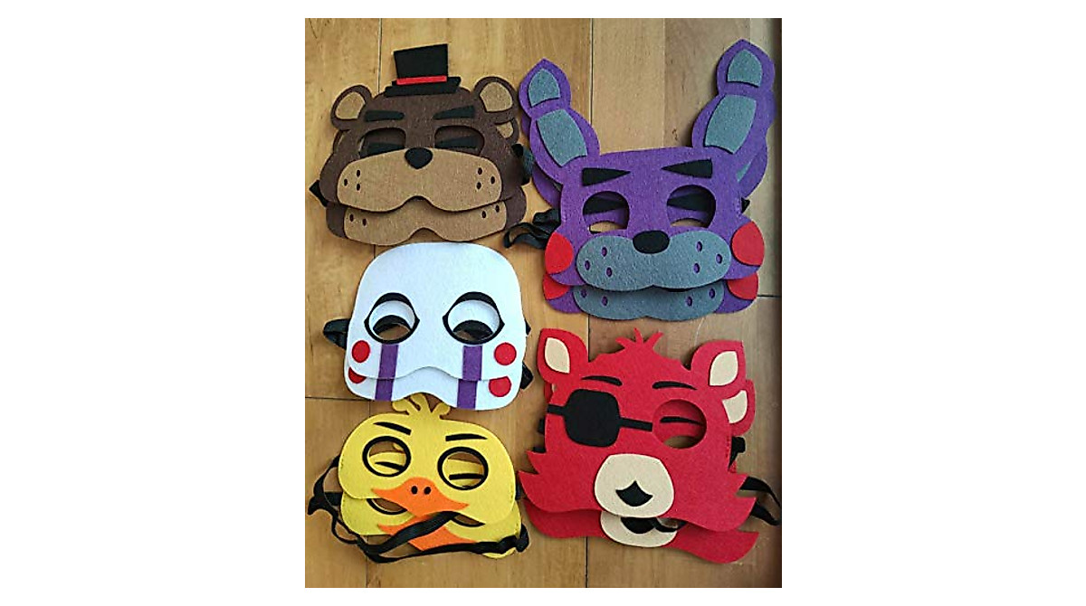 10 Pack Five Nights of Freddy's Masks for Kids Cosplay & Parties