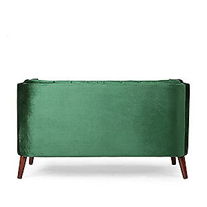 Christopher Knight Home Holasek Love Seats, Emerald + Brown
