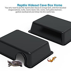 TONGYONG Reptile Leather Case, Snake Hide，Reptile Container, Hide，Snake Cage Box, Hide Box，Snake Keeping Skin Lizard, Box，Container is Durable and Easy Clean -Black (YSH--20220420)