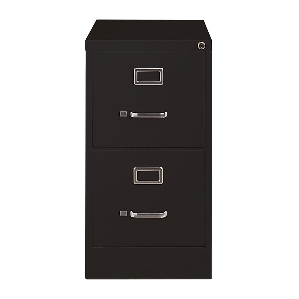 Lorell 2-Drawer Vertical File with Lock, 15 by 26-1/2 by 28-3/8-Inch, Black